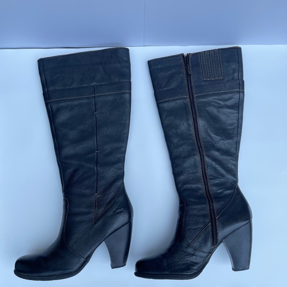 b.o.c. | Shoes | Black Knee High Boc High Heel Leather Boots | Poshmark